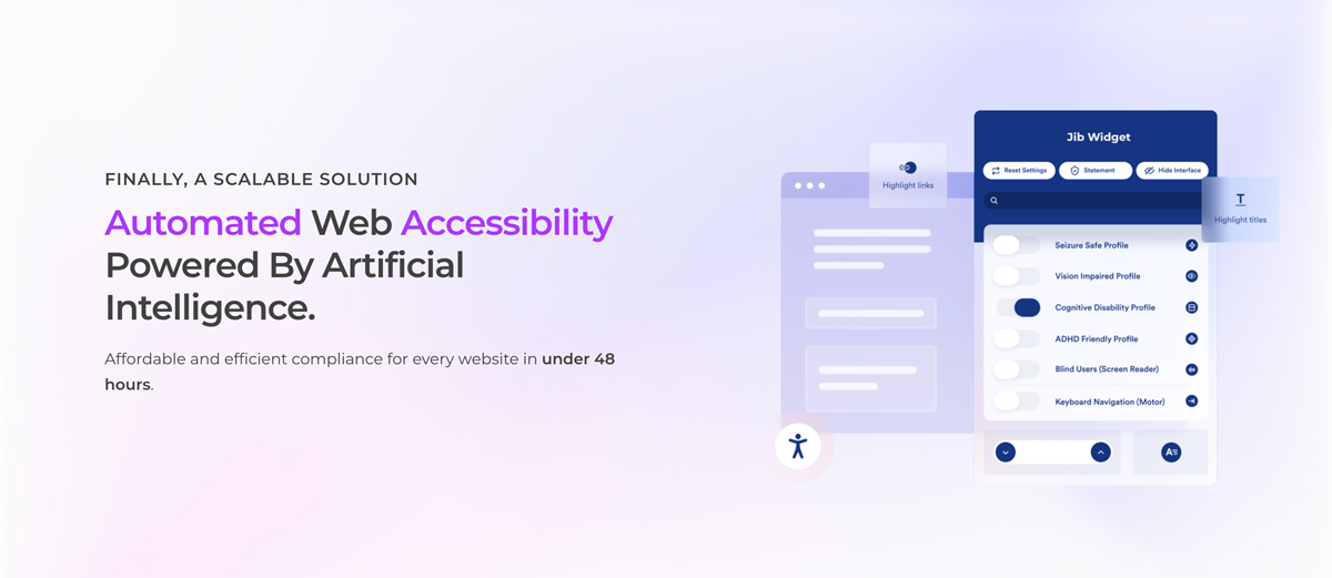 Automated Web Accessibility & Compliance Add On | Jib